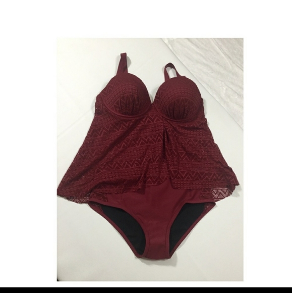 Swimsuits For All | Swim | Swim Suits For All Lace Tankini Swimsuit ...